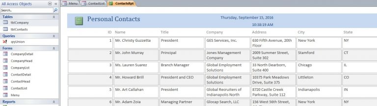 Contact Database Management Software for Ms Access Templates | Access ...
