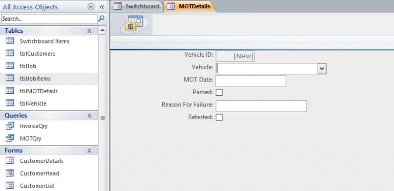 Vehicle Management System for Ms Access Database | Access Database and ...