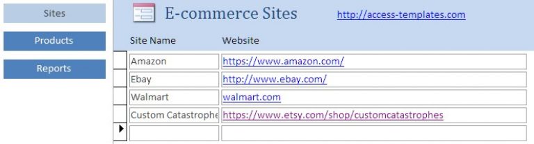 eCommerce Inventory Management Software for Microsoft Access Templates ...