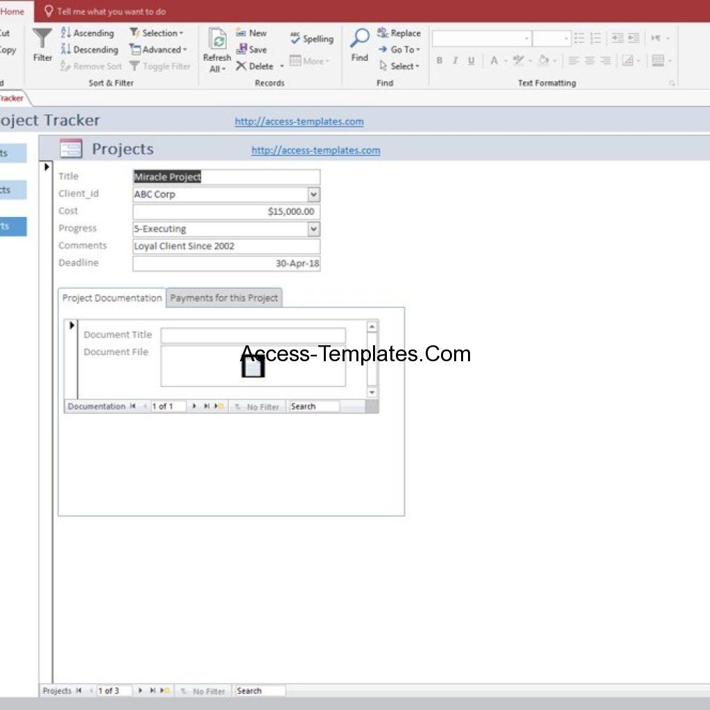 time tracker access database | Access Database and Templates